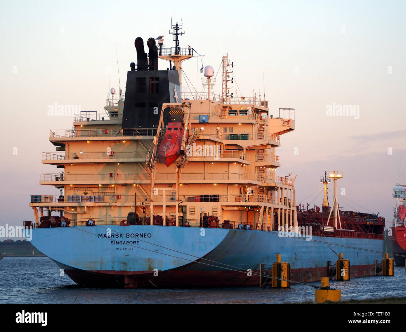 Maersk Borneo (ship, 2007) IMO9341445 Port of Amsterdam Stock Photo - Alamy