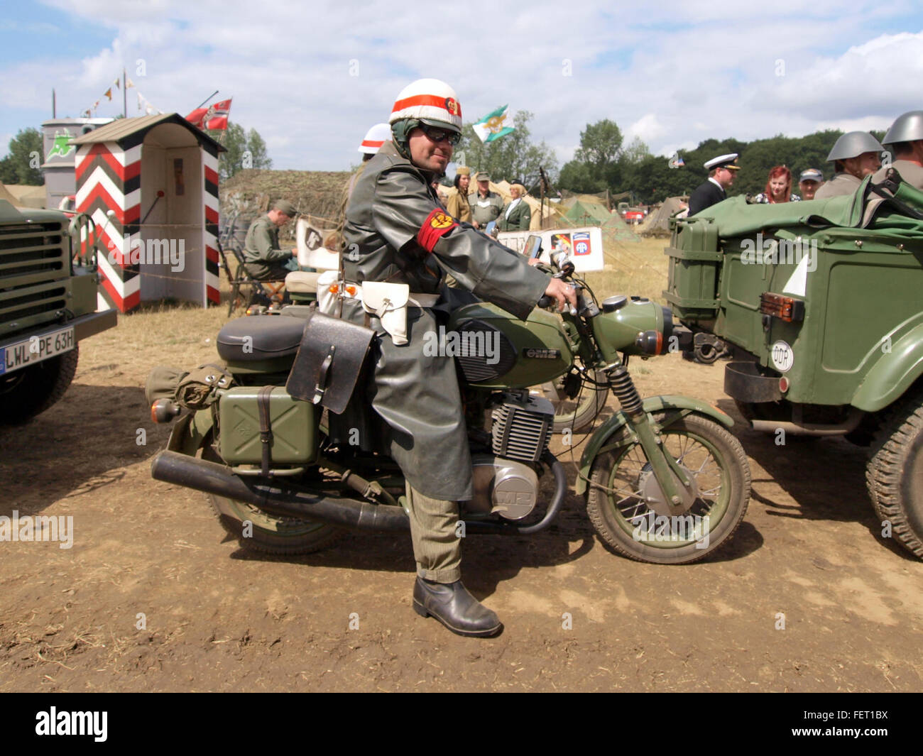 MZ military motorcycles War & Peace show 2010 pic2 Stock Photo - Alamy