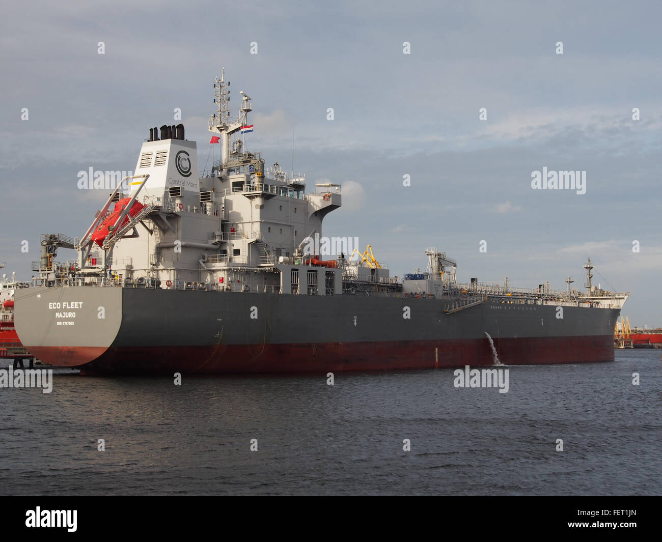 The Eco Fleet, a ship built in 2015, is docked at the Port of Amsterdam ...