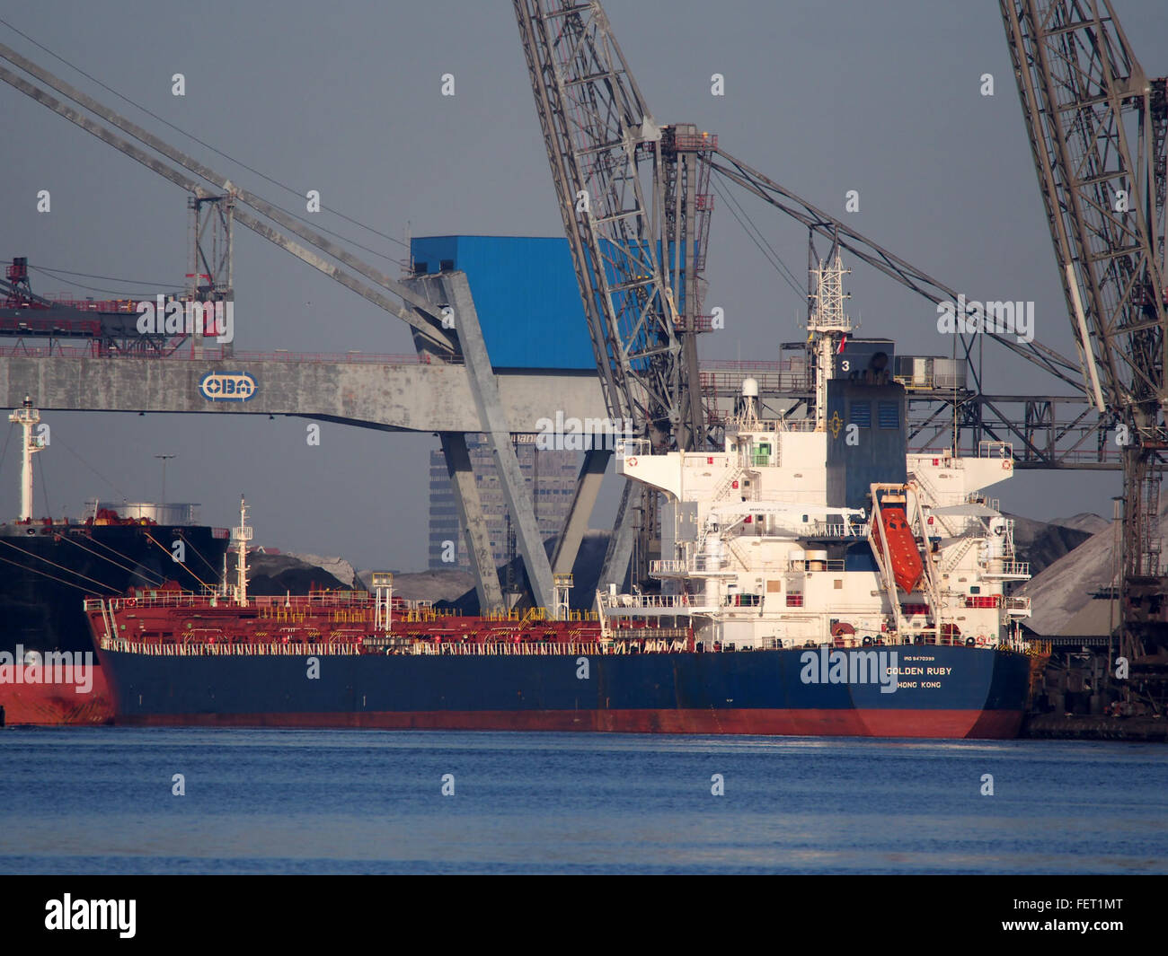 The Golden Ruby, a vessel identified by IMO 9470399, is docked at the ...