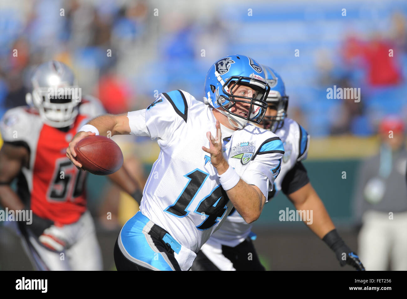 Omaha, Florida, USA. 27th Nov, 2010. Florida Tuskers quarterback Chris ...