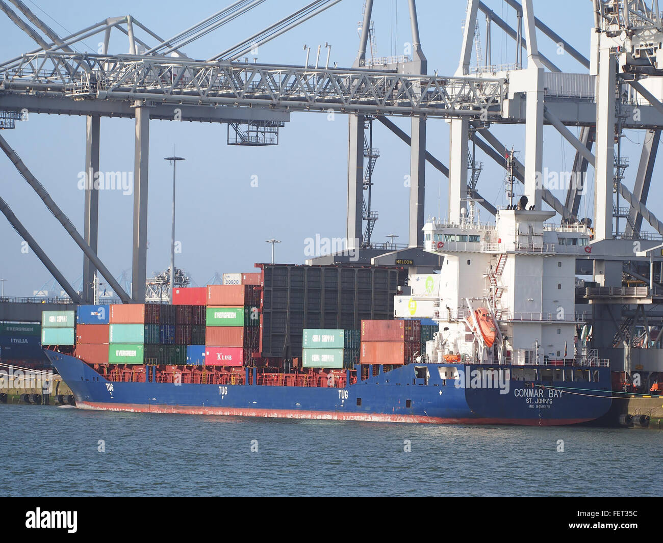 The Conmar Bay, a cargo ship built in 2012, is docked at the Port of ...