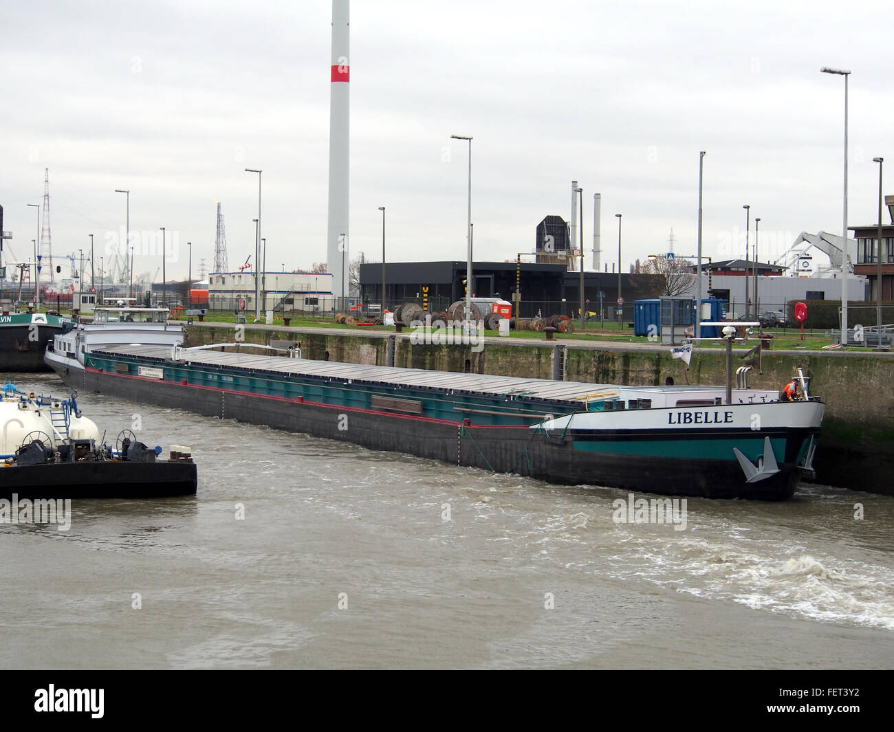 Libelle (ship, 1981) ENI 02008259 Boudewijnsluis Port of Antwerp Stock ...
