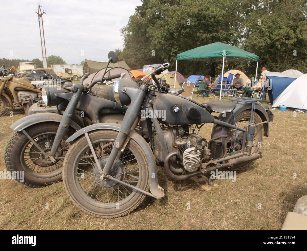 BMW & Zundapp military motorcycle at War & Peace Show Stock Photo - Alamy