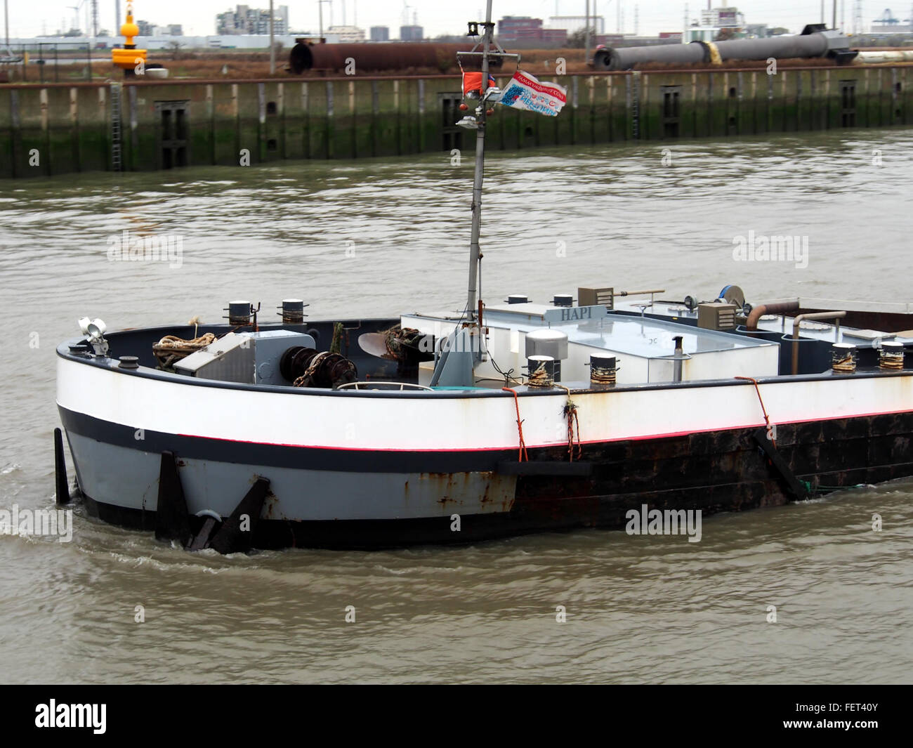 The Hapi, a ship built in 1979, is docked at the Port of Antwerp ...