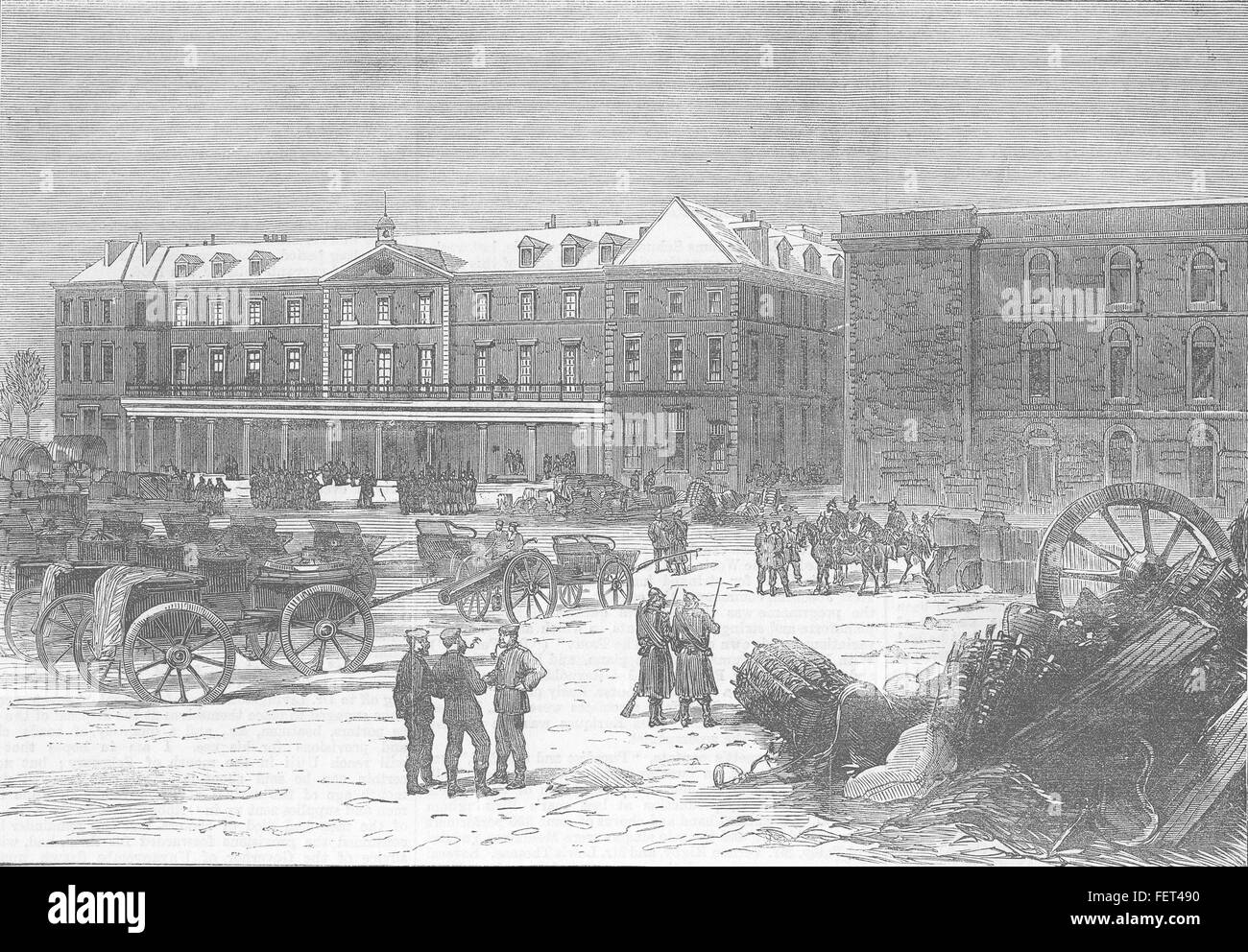 FRANCE Fort Mont-Valérien The Barrack Square 1871. Illustrated London ...
