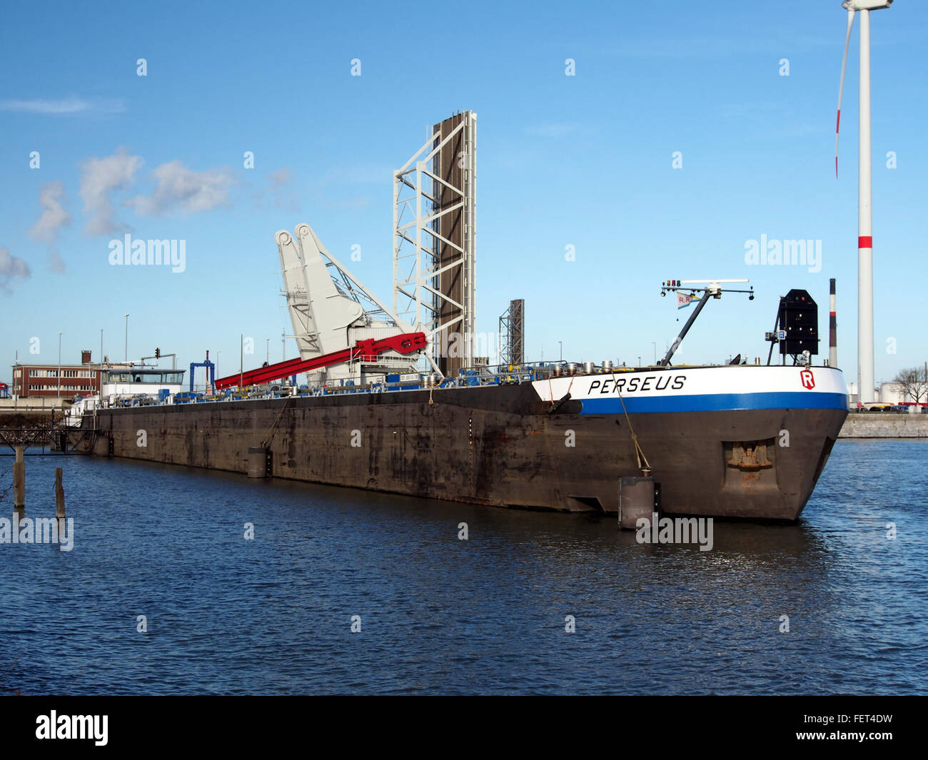 The Perseus, a 2003-built vessel, docks at the Port of Antwerp. This ...