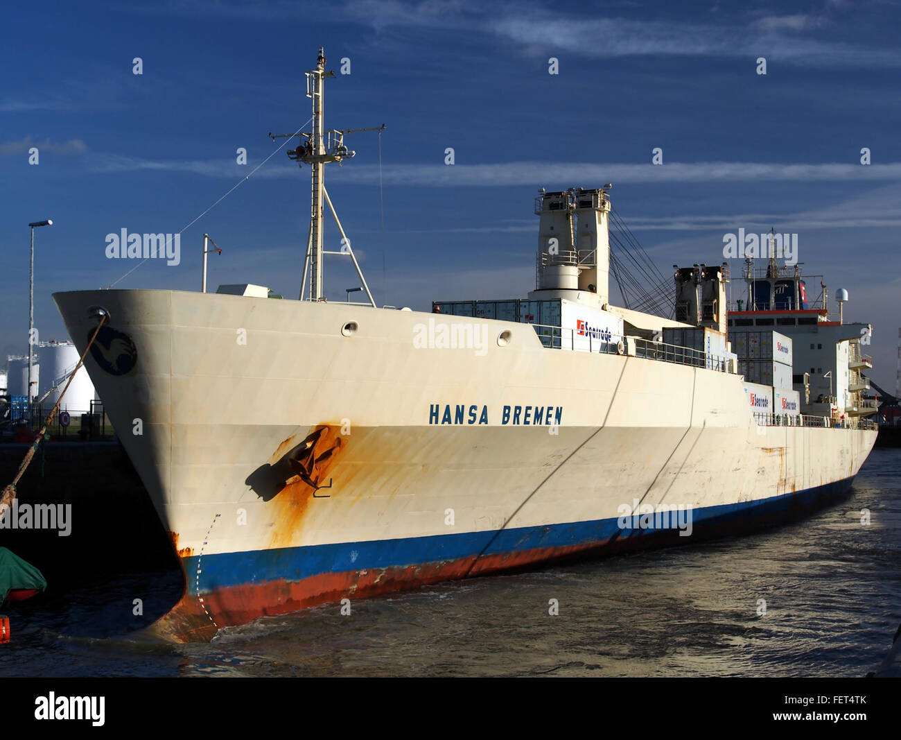 The Hansa Bremen, a vessel built in 1989 and registered under IMO ...