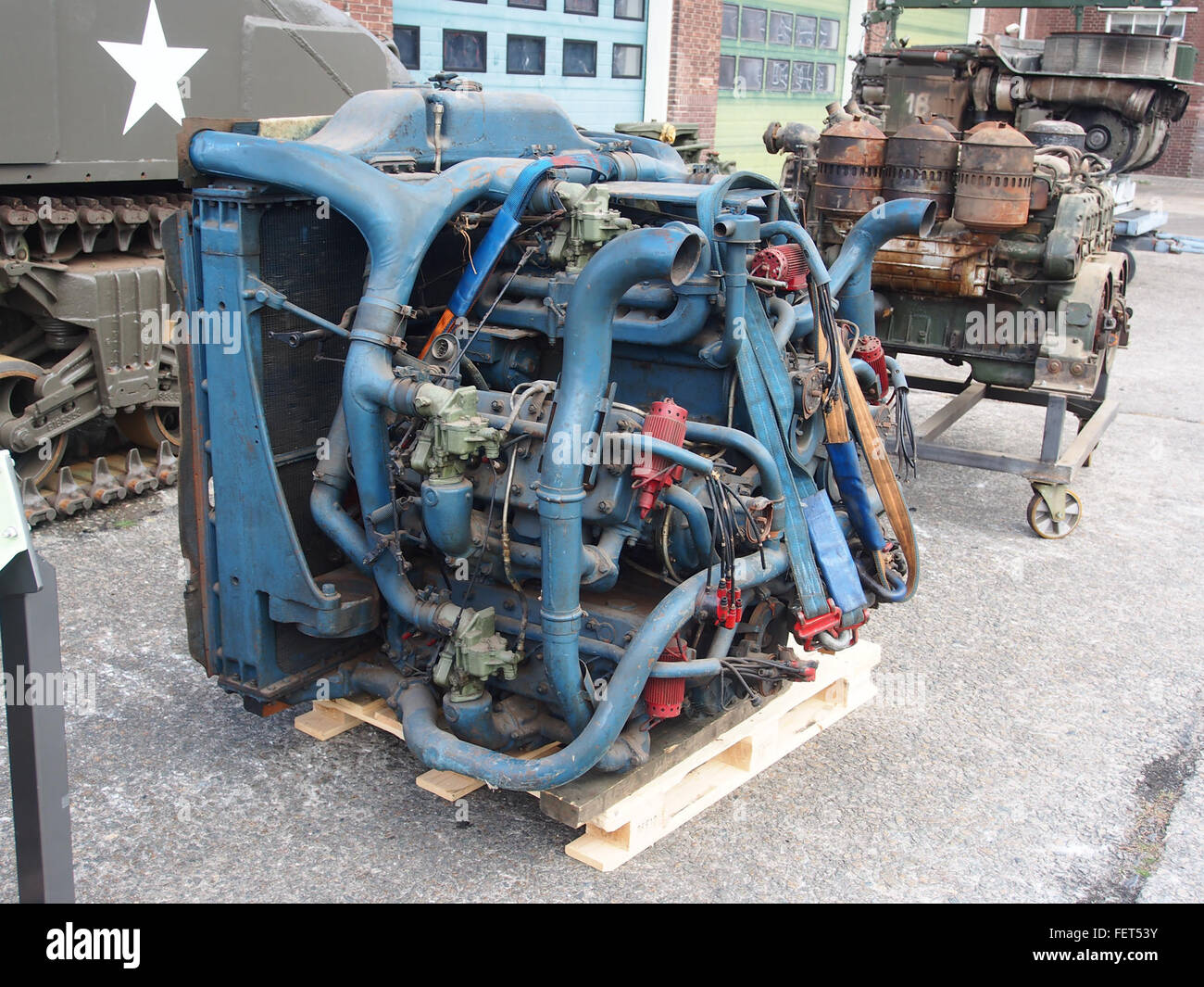 Sherman tank engine pic3 Stock Photo - Alamy
