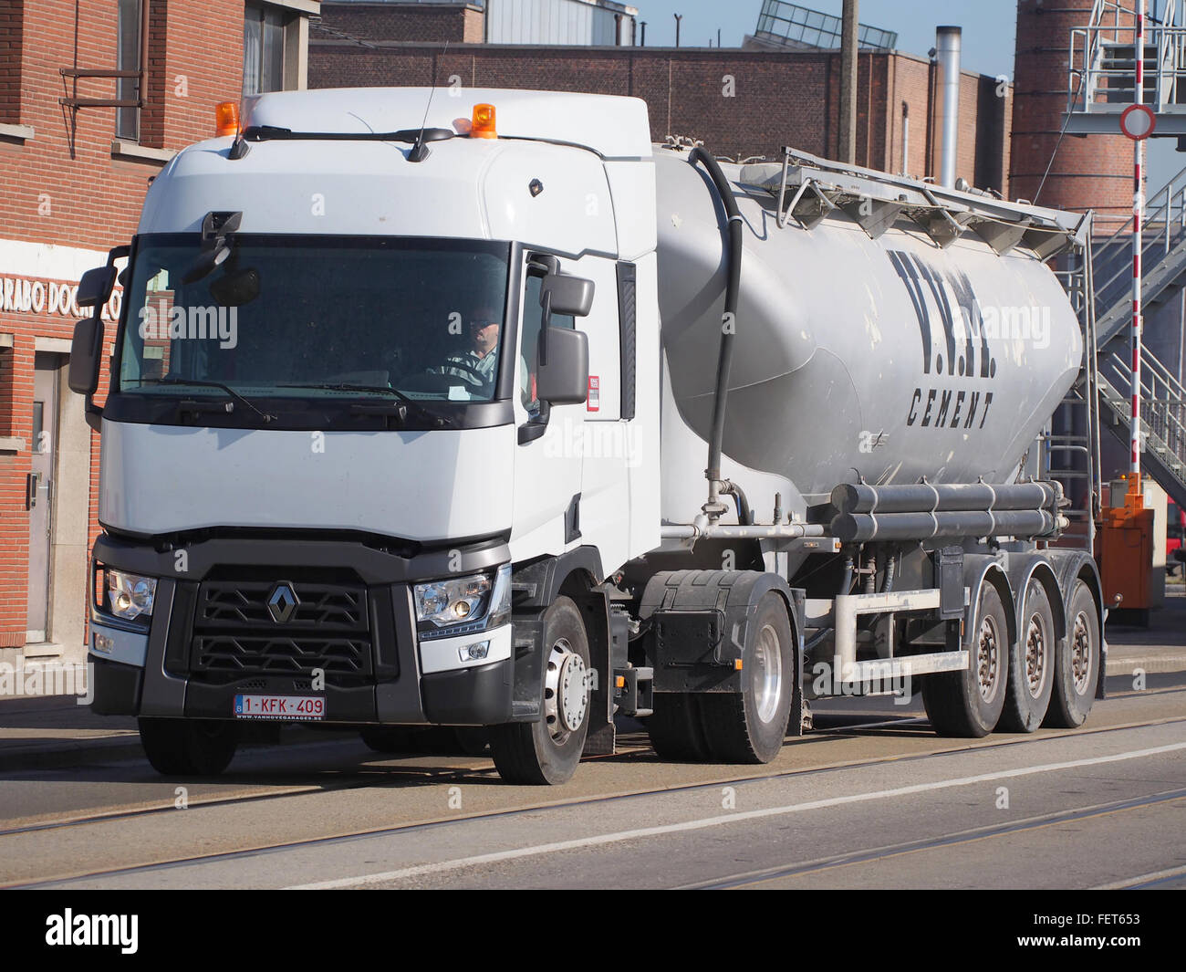 Renault truck VVM Cement Stock Photo - Alamy