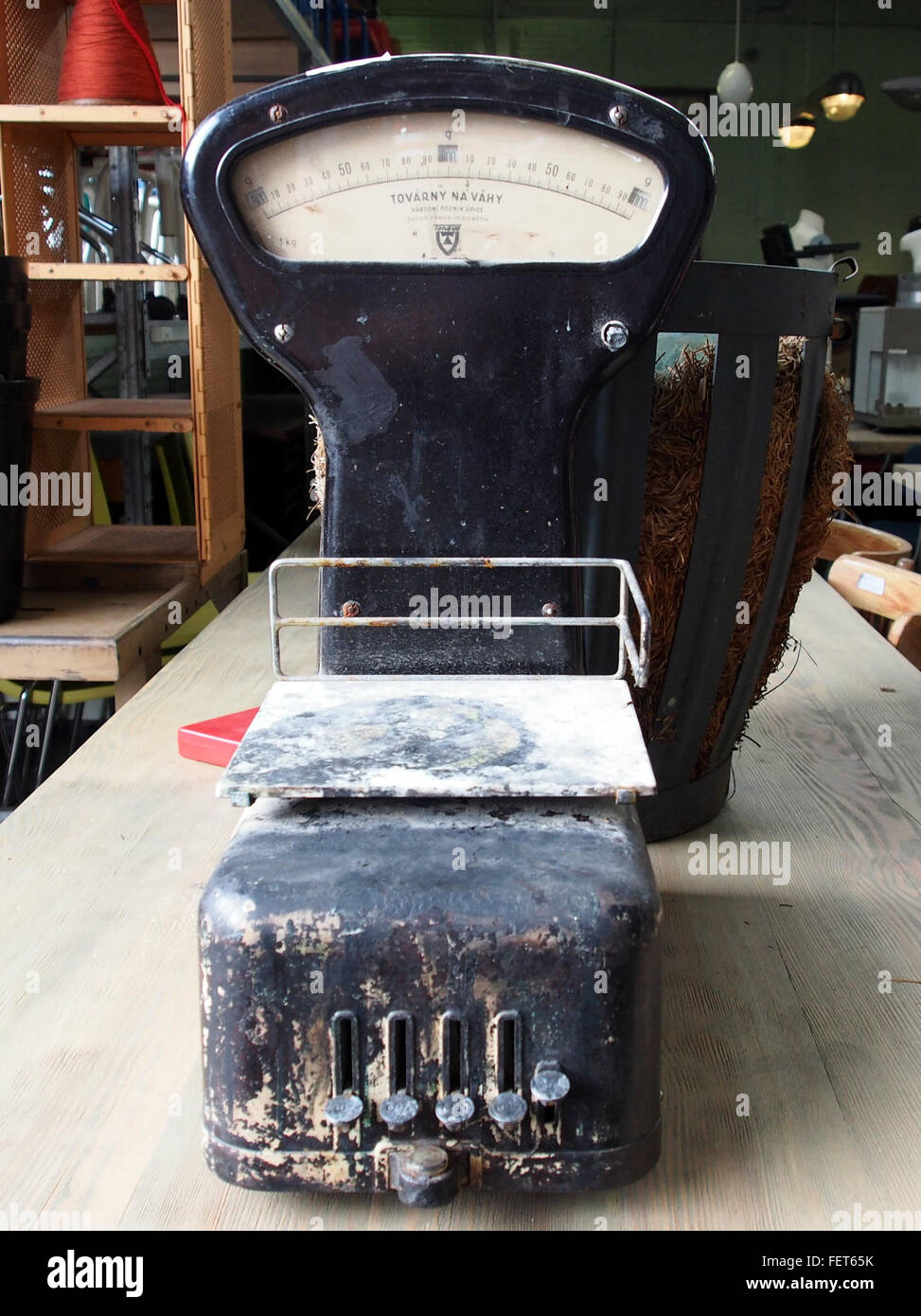 A historical image of an old weighing scale, possibly a traditional ...