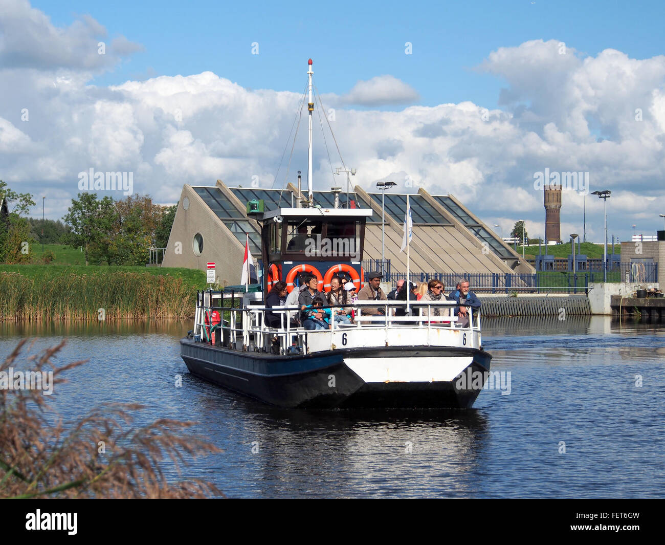 The vessel ENI 03800113 is shown docked at Kinderdijk, a historic site ...
