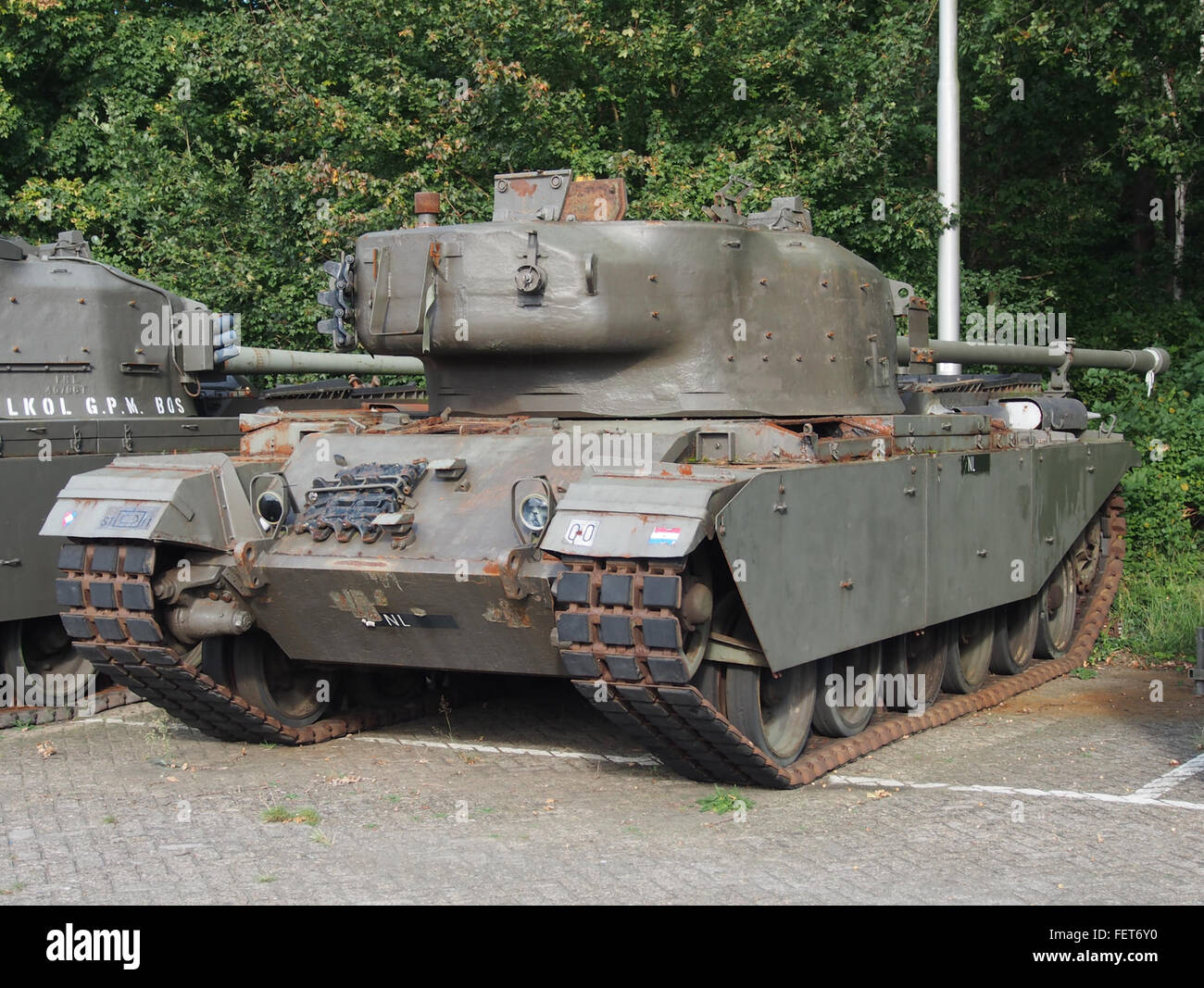 Retired Centurion tanks from the Dutch Army are displayed, highlighting ...