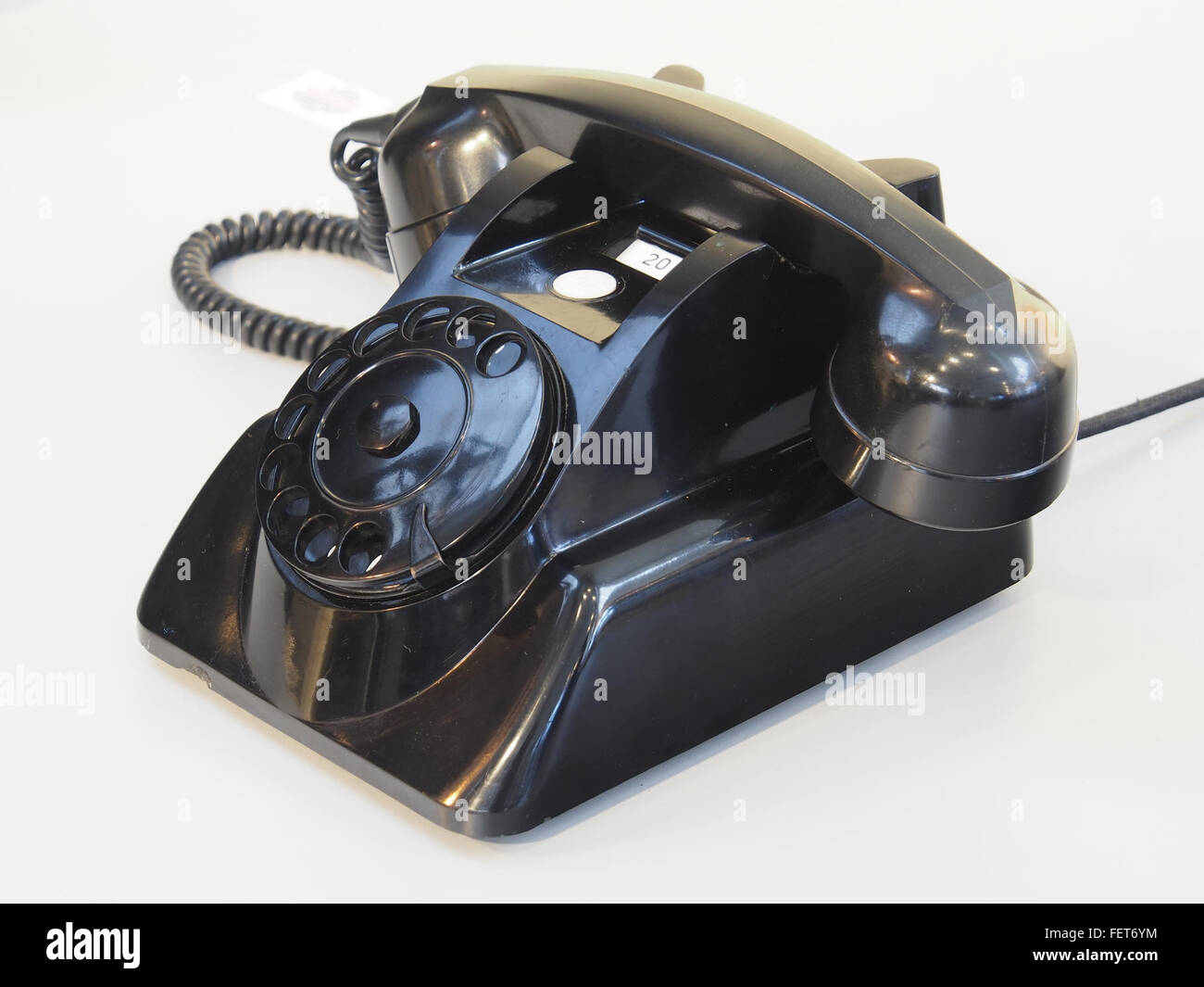 An old telephone at the Museum Verbindingsdienst, Netherlands, which ...