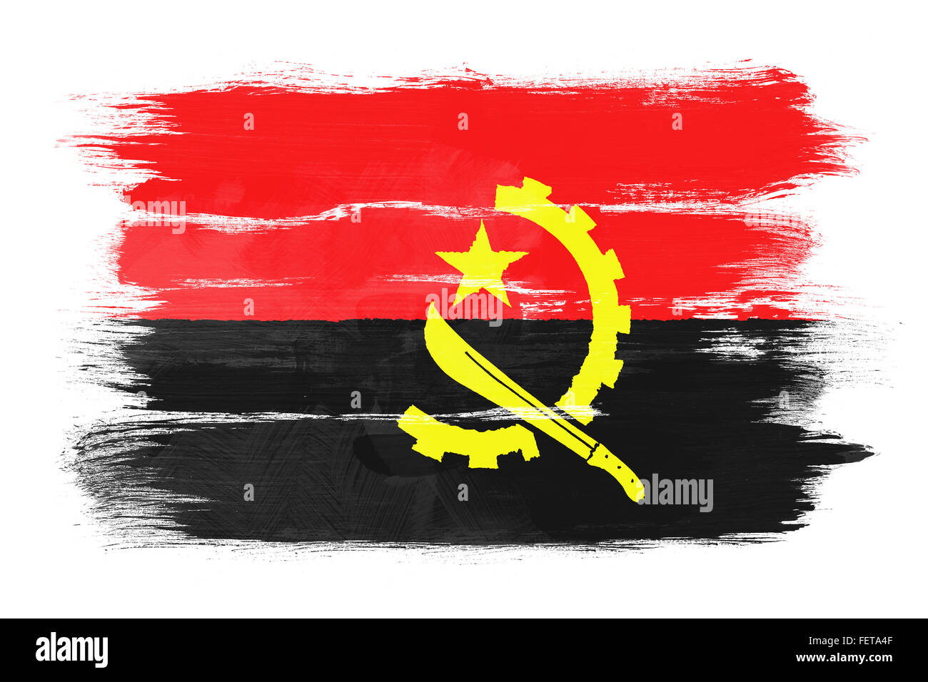 Angolan flag waving Cut Out Stock Images & Pictures - Alamy
