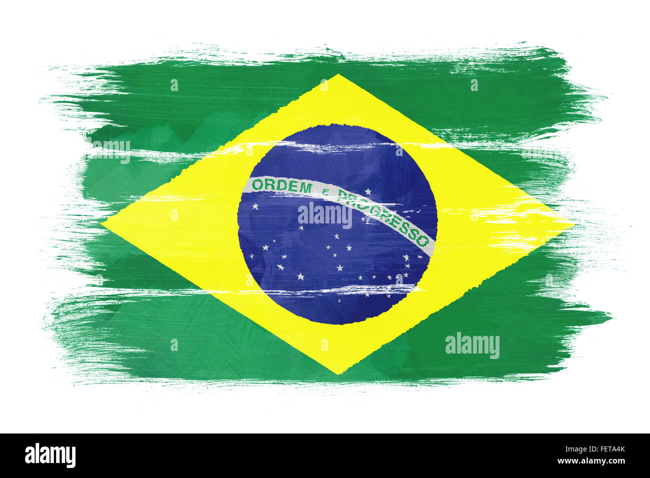 The Brazilian flag Stock Photo - Alamy