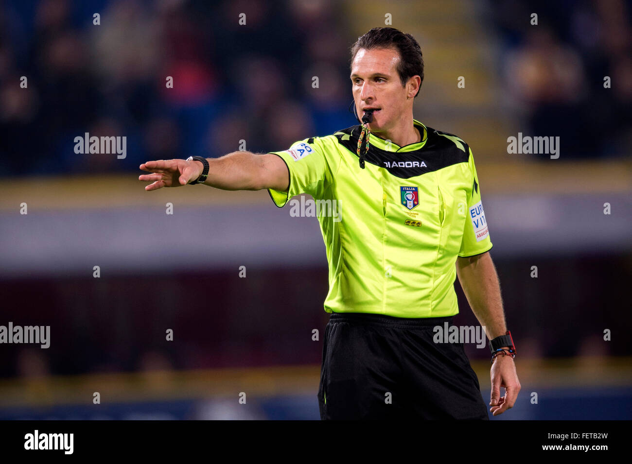 Bologna, Italy. 6th Feb, 2016. Luca Banti (Referee) Football/Soccer ...