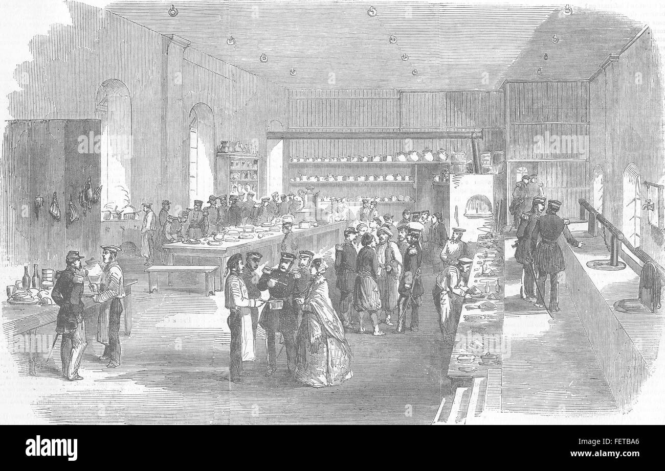 TURKEY Soyers Hospital Kitchen, at Uskudar Barracks 1855. Illustrated ...