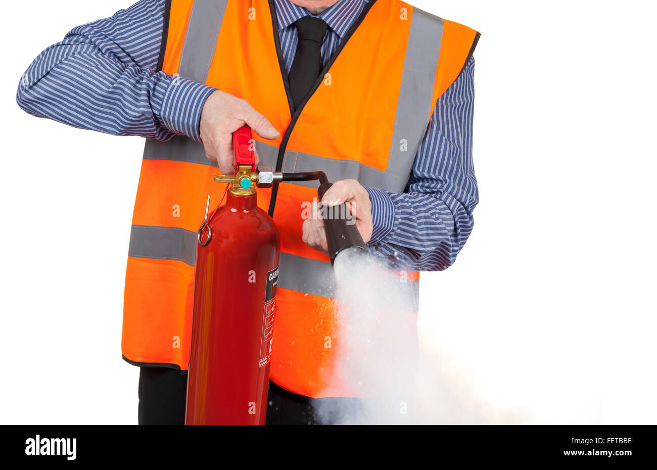 Person using fire extinguisher hi-res stock photography and images - Alamy