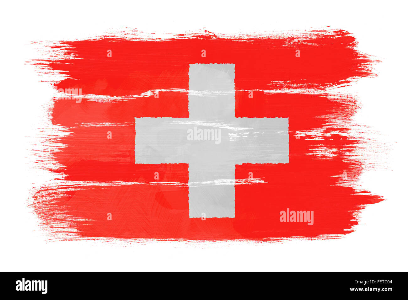 The Swiss flag Stock Photo - Alamy