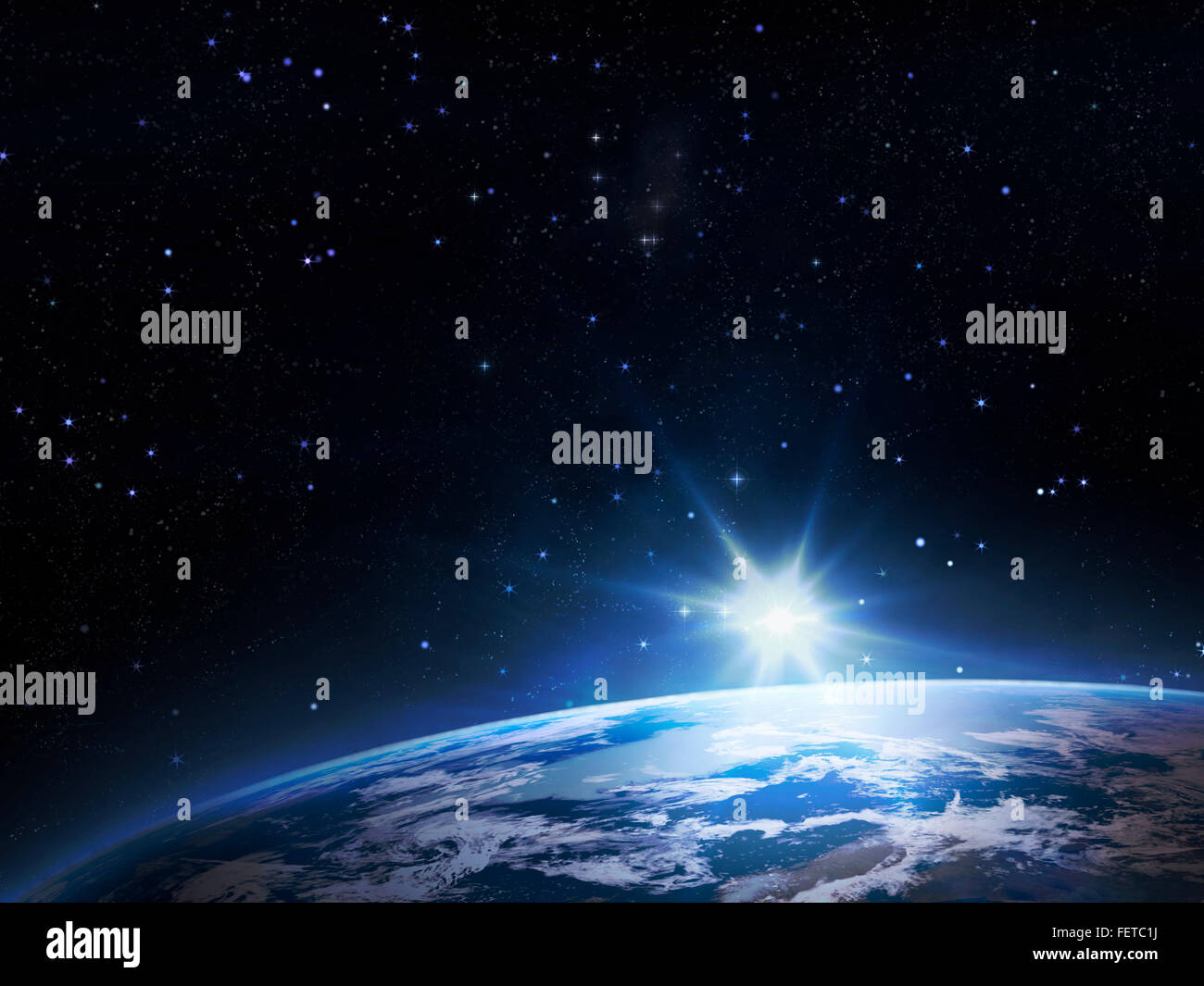 Sun setting behind earth hi-res stock photography and images - Alamy