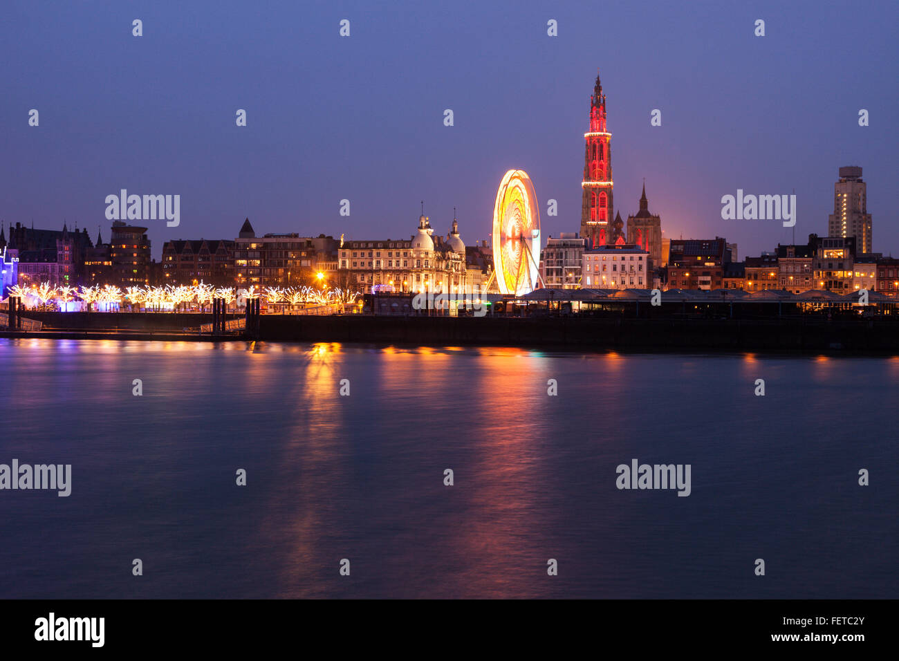 Panorama antwerp across scheldt hi-res stock photography and images - Alamy