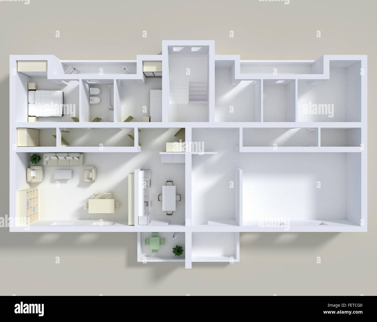 Architectural model house bedroom hi-res stock photography and images ...