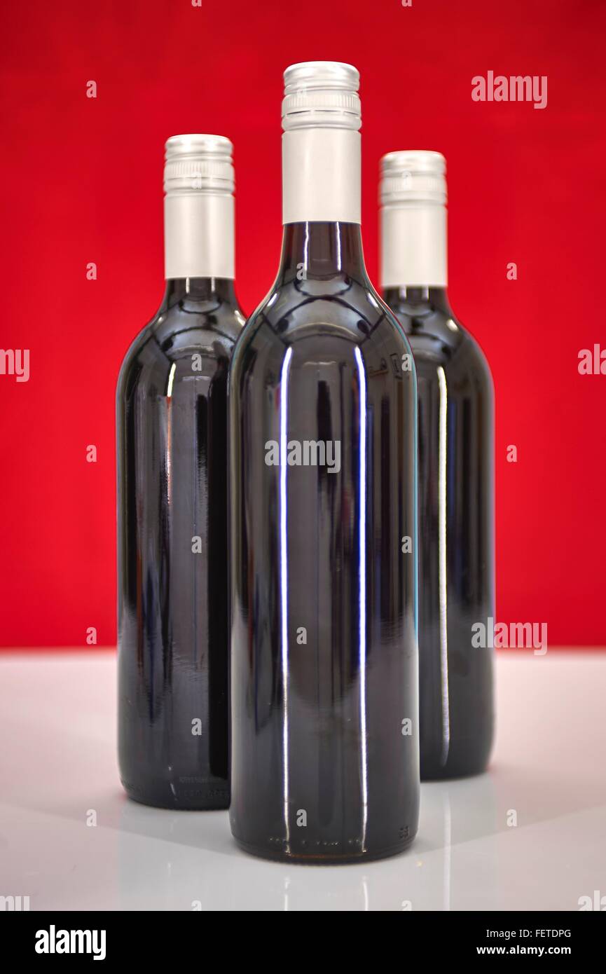 A studio photo of bottled red wine Stock Photo - Alamy