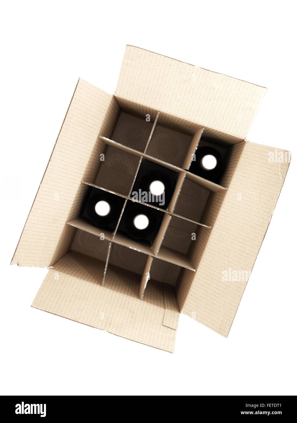 A studio photo of a cardboard wine box Stock Photo - Alamy