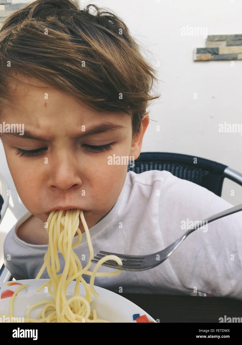 Boy spaghetti hi-res stock photography and images - Alamy