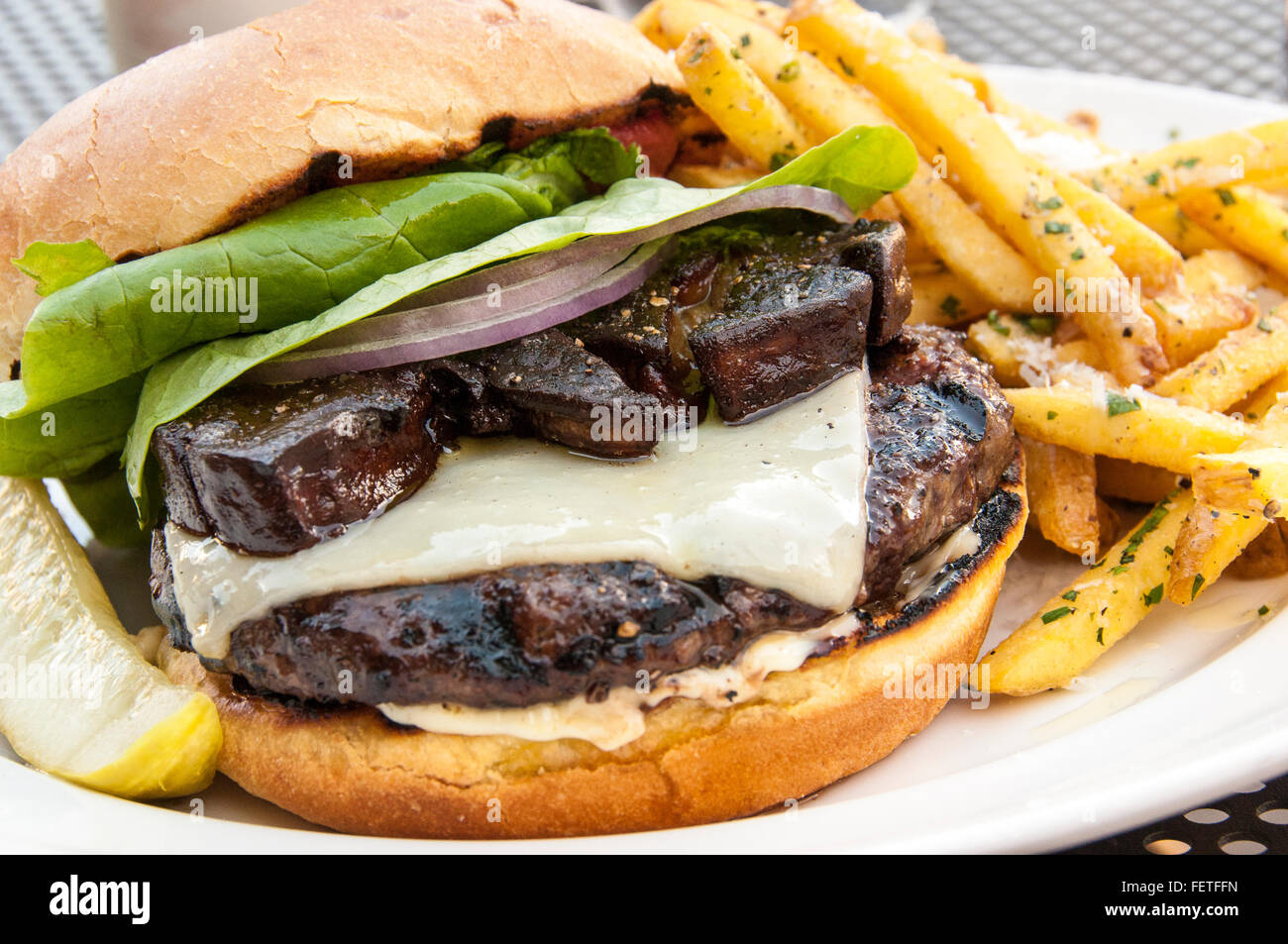Truffle Pig burger with Foie Gras and truffle fries, Truffle Pig ...