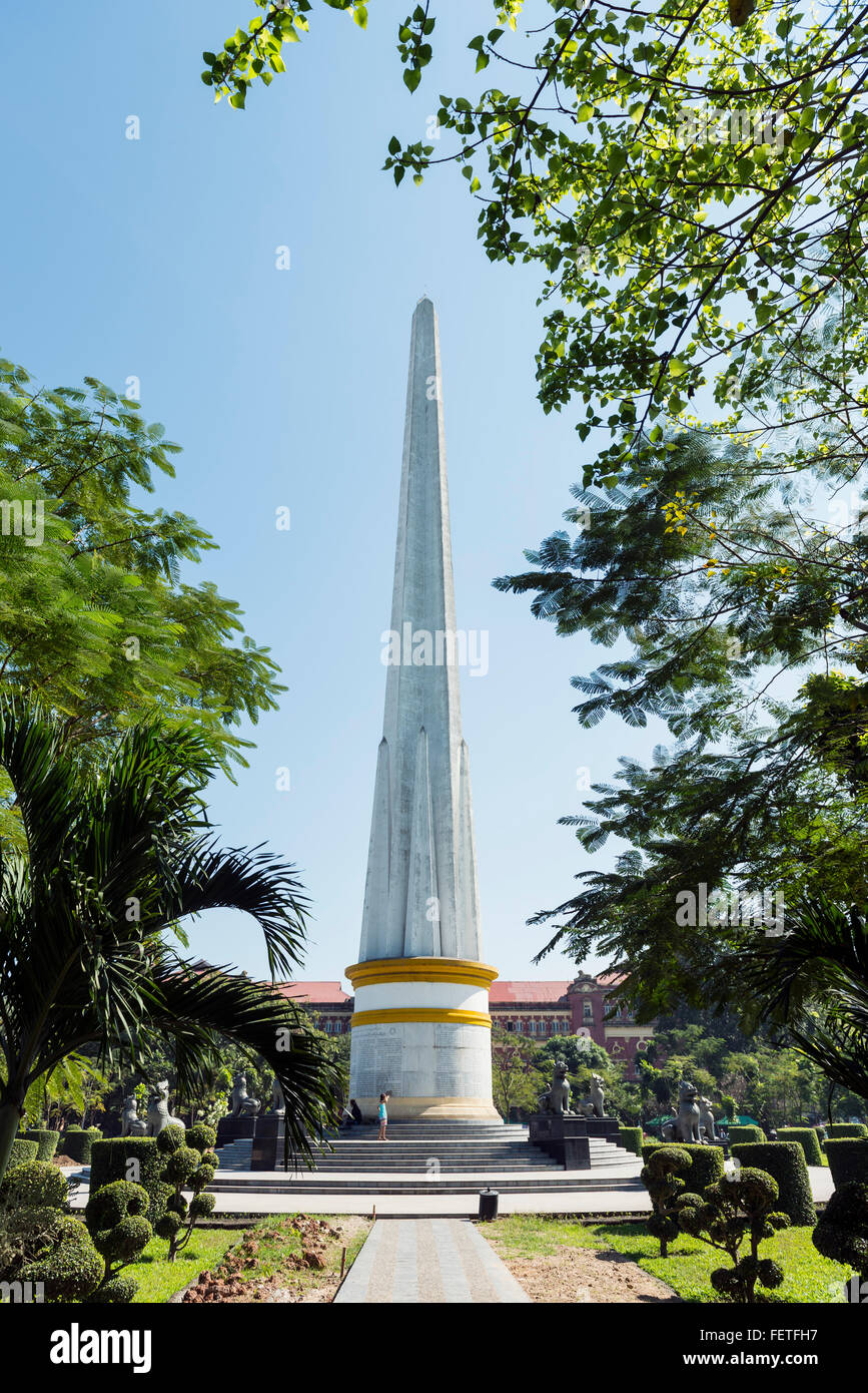 National Independence Monument. Rangoon, Burma Stock Photo - Alamy