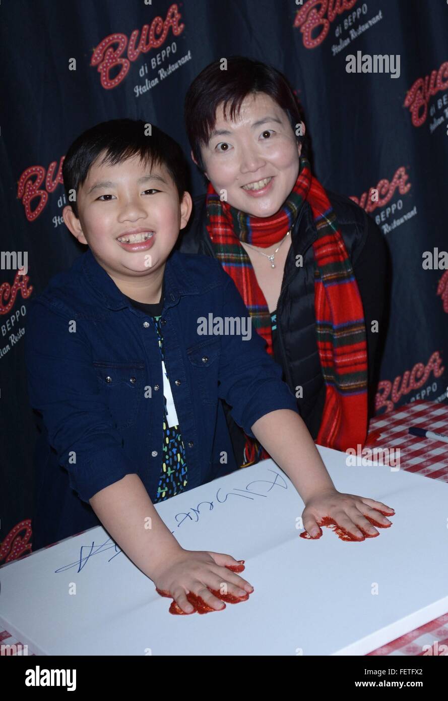 New York, NY, USA. 8th Feb, 2016. Albert Tsai, mother Margaret Han at a ...