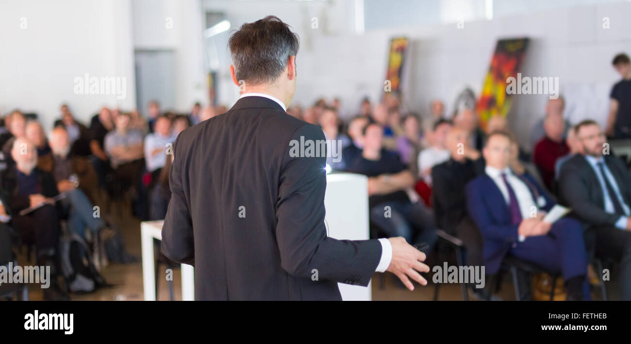 Speaker at Business Conference and Presentation Stock Photo - Alamy