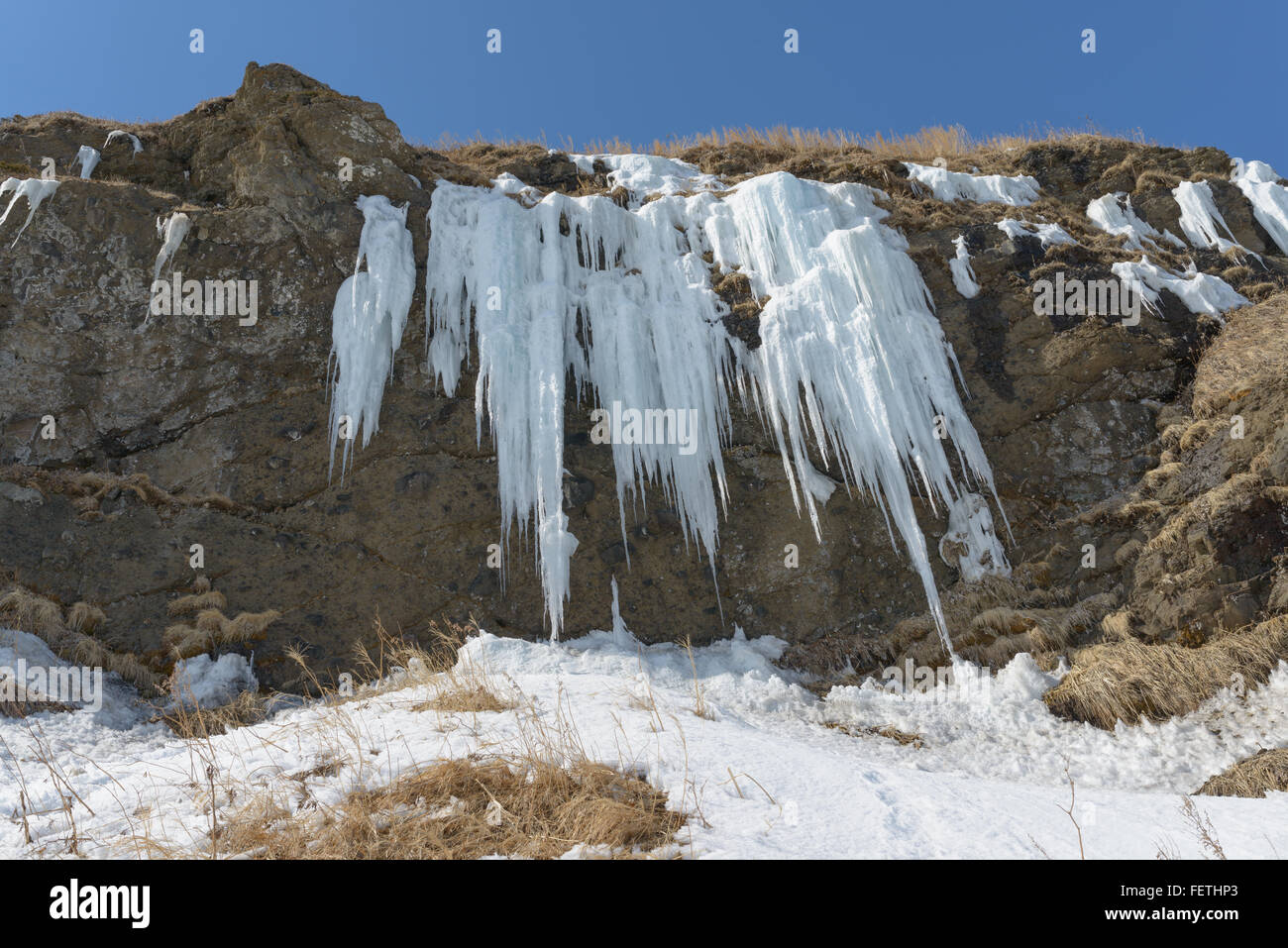Ice fall, Sakhalin Island, Russia Stock Photo - Alamy