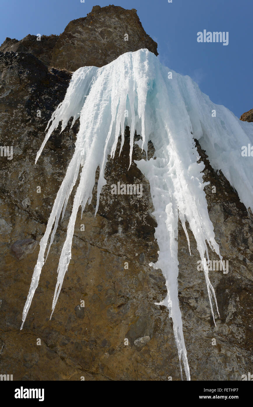 Ice fall, Sakhalin Island, Russia Stock Photo - Alamy