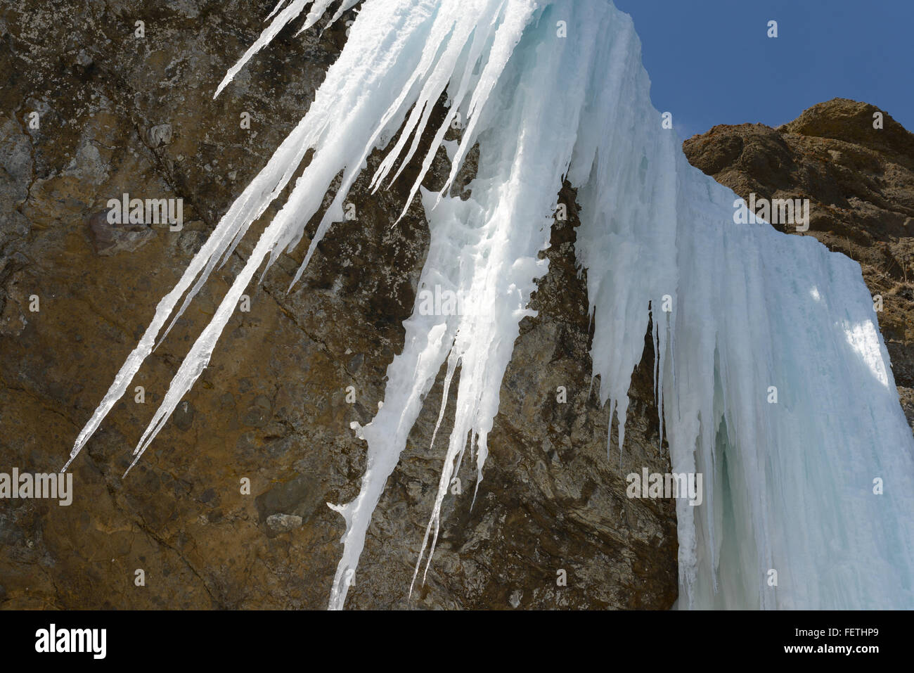 Ice fall, Sakhalin Island, Russia Stock Photo - Alamy