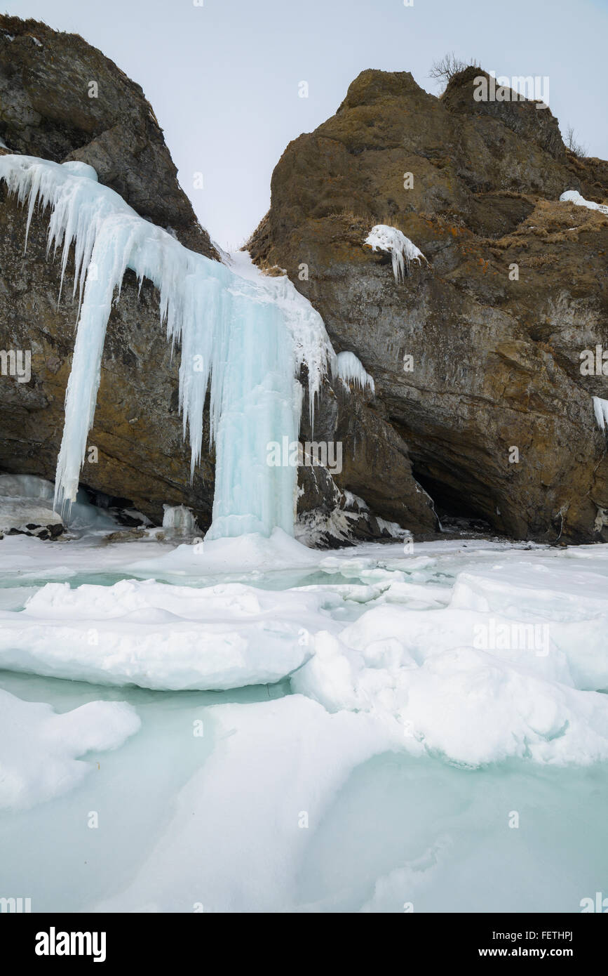 Ice fall, Sakhalin Island, Russia Stock Photo - Alamy
