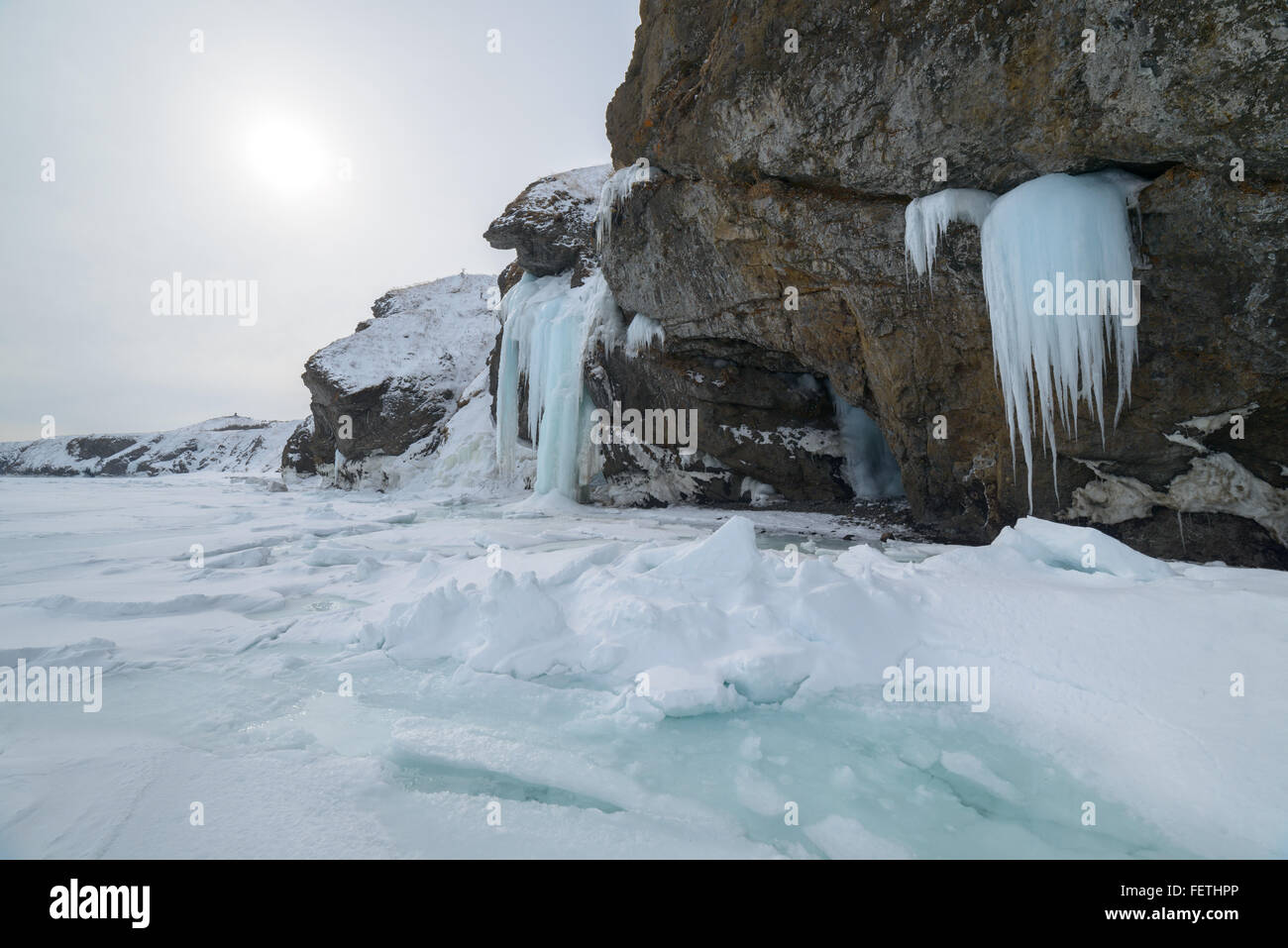 Ice fall, Sakhalin Island, Russia Stock Photo - Alamy