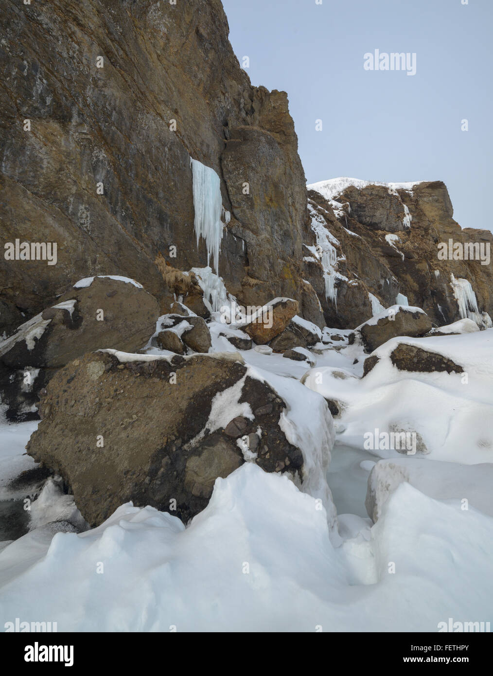 Ice fall, Sakhalin Island, Russia Stock Photo - Alamy