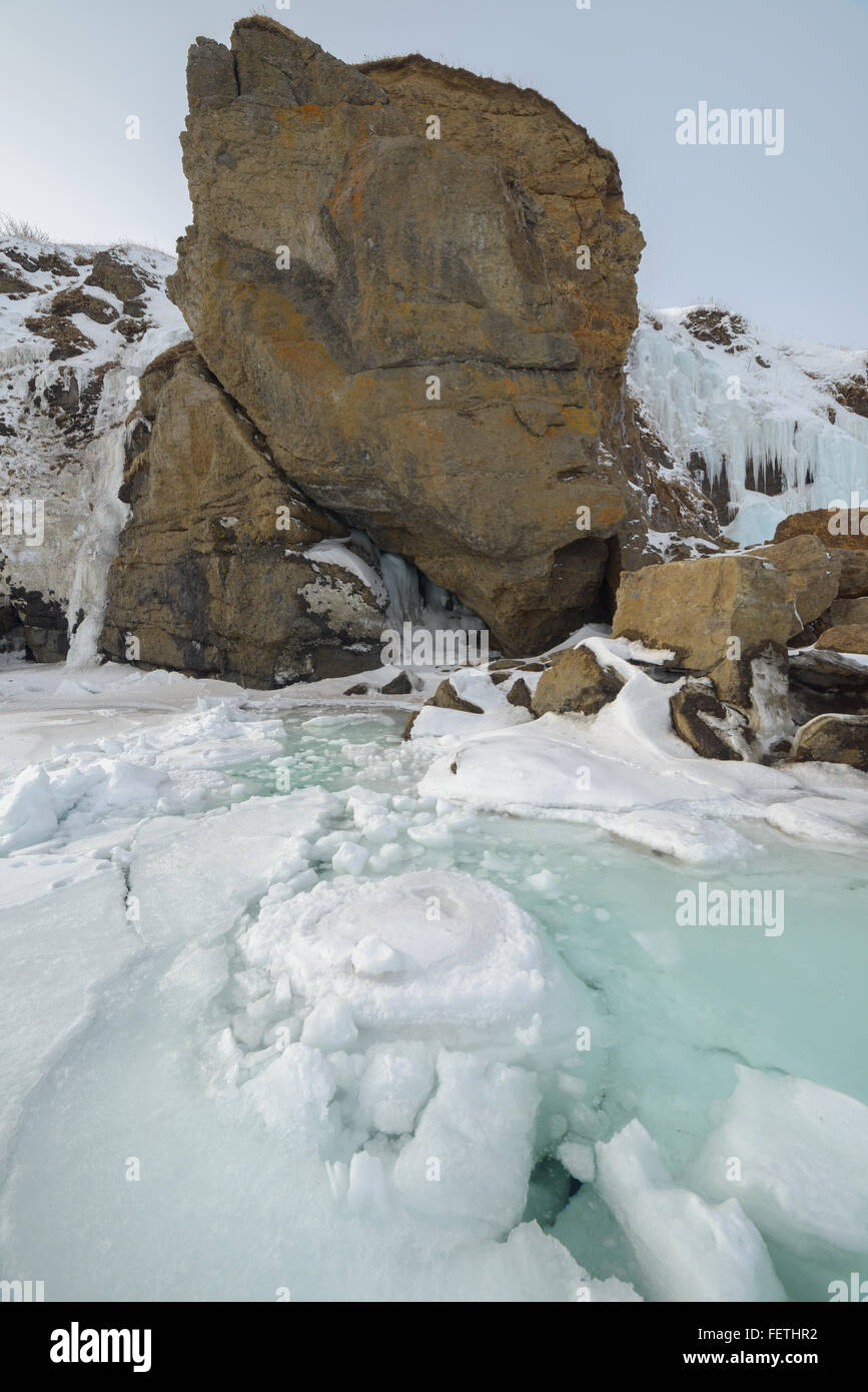 Ice fall, Sakhalin Island, Russia Stock Photo - Alamy