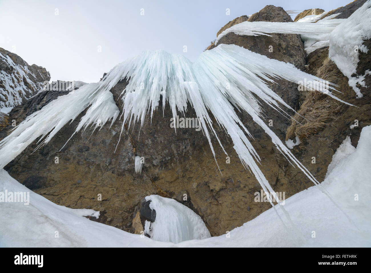 Ice fall, Sakhalin Island, Russia Stock Photo - Alamy