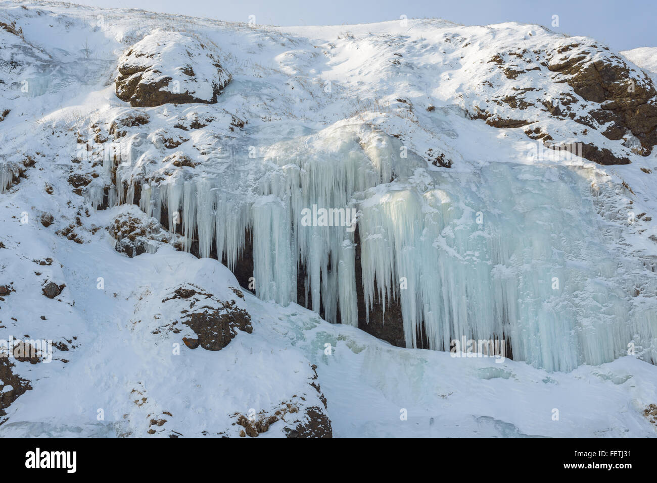Ice fall, Sakhalin Island, Russia Stock Photo - Alamy