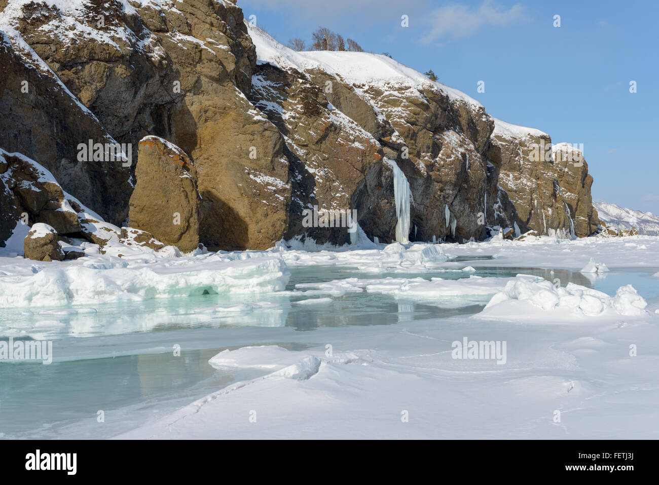 Ice fall, Sakhalin Island, Russia Stock Photo - Alamy