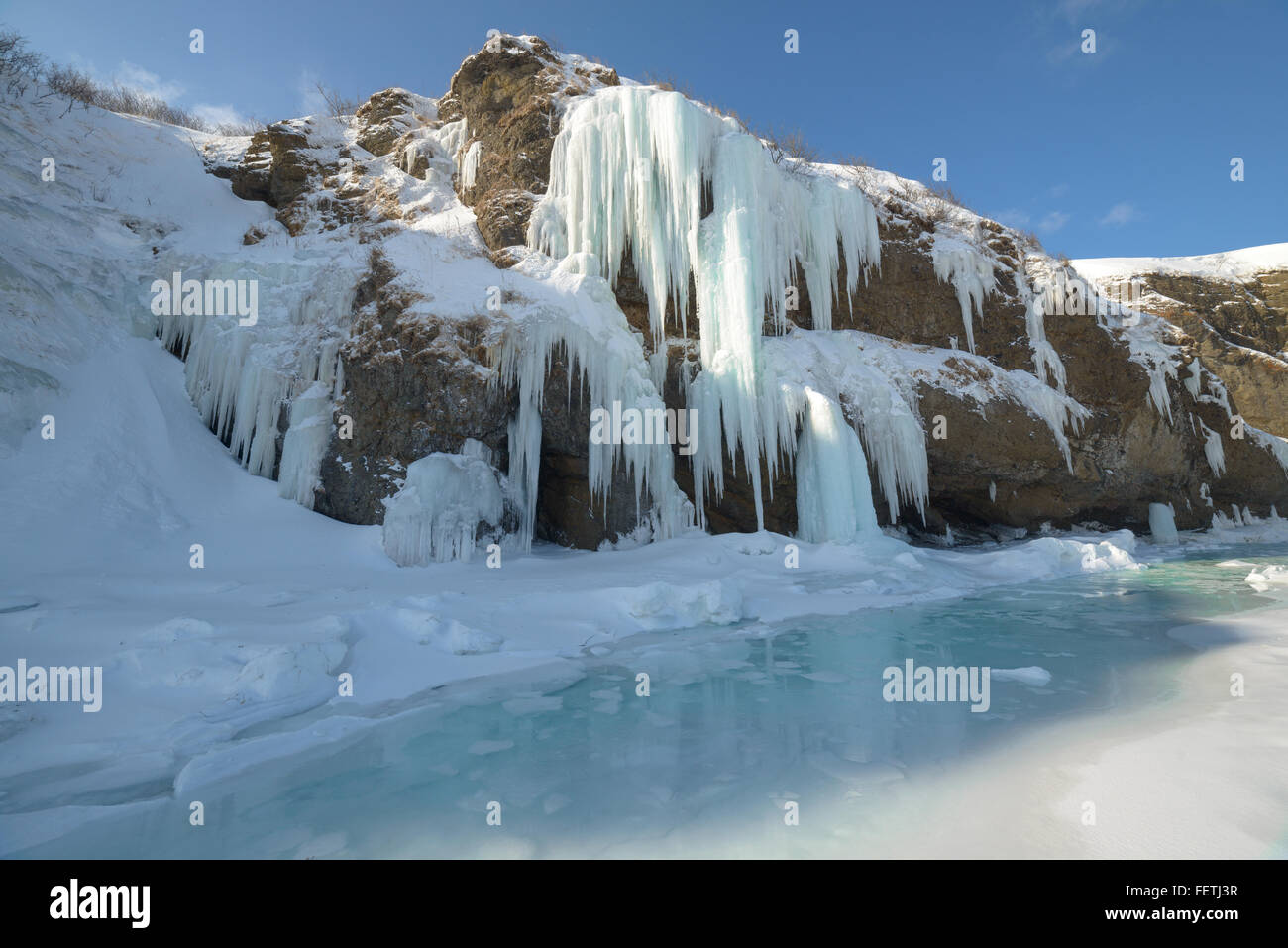 Ice fall, Sakhalin Island, Russia Stock Photo - Alamy