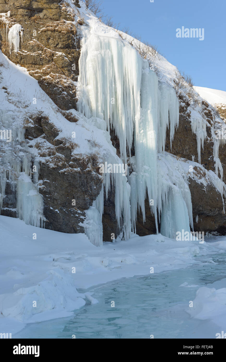 Ice fall, Sakhalin Island, Russia Stock Photo - Alamy