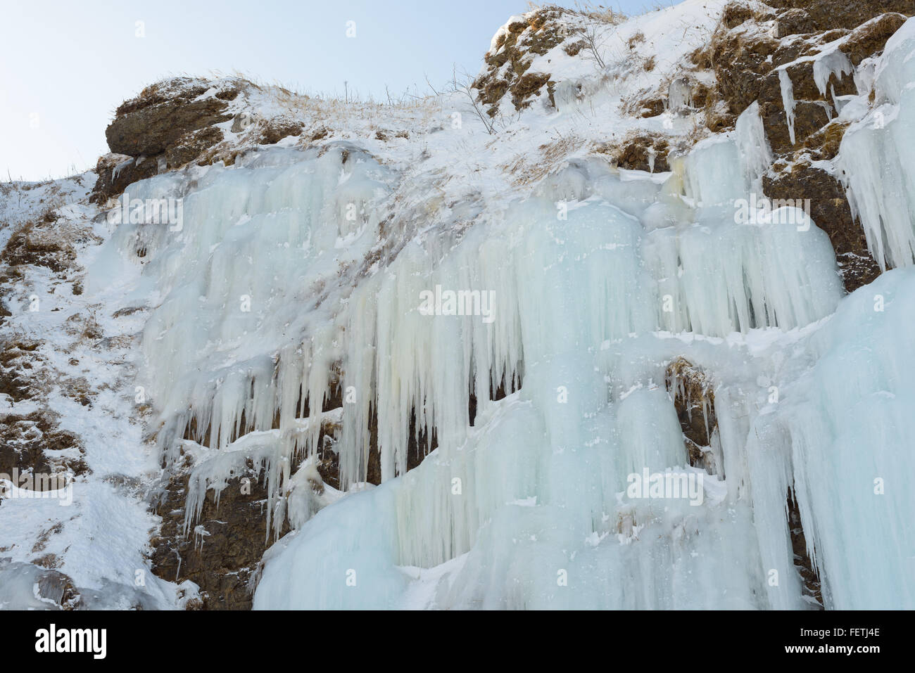 Ice fall, Sakhalin Island, Russia Stock Photo - Alamy