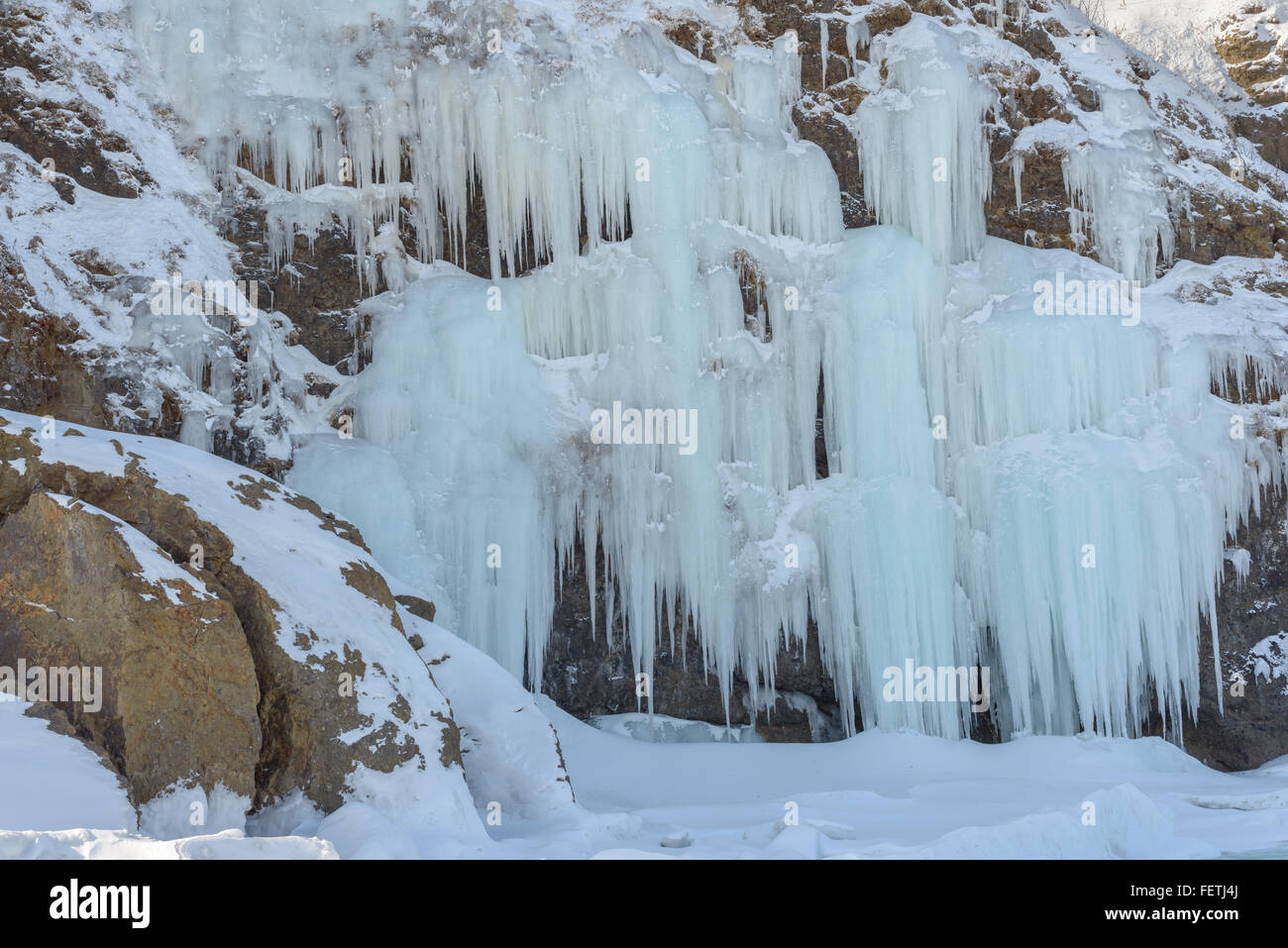 Ice fall, Sakhalin Island, Russia Stock Photo - Alamy