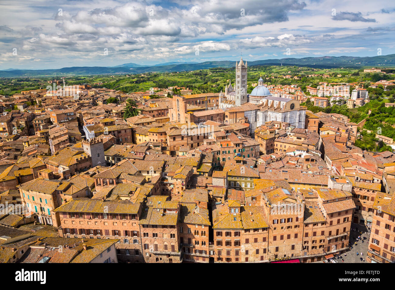 Aerial view of Siena Stock Photo - Alamy