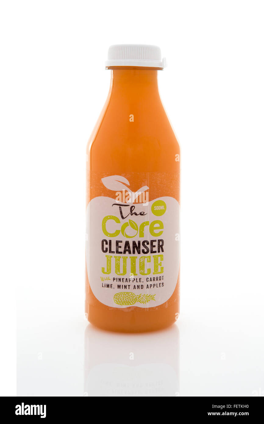 The Core Juice Bottle on a white background Stock Photo - Alamy